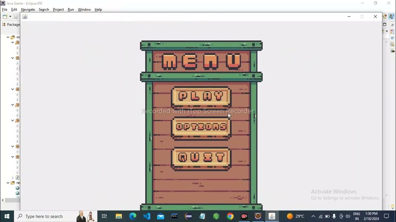 Java Game Devlopment Series Provide Menu Option For Source Code 9131359120 Youtube