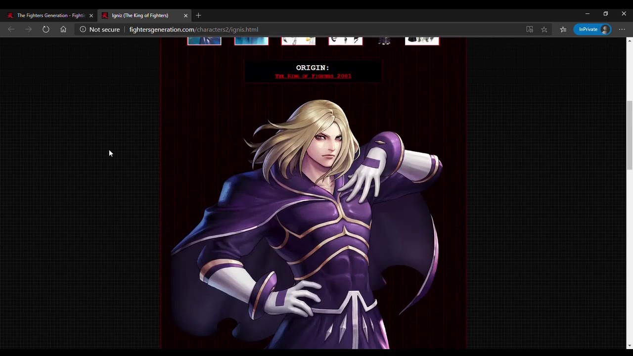 The Fighters Generation Character Pilgrimage: (Letter I) - YouTube