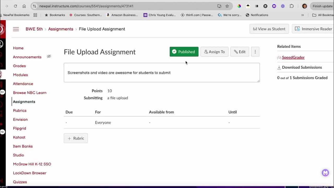 EdTech in 2: Grading Videos Quickly in Canvas with Speedgrader - YouTube