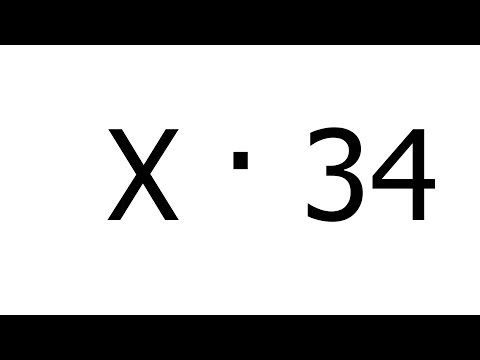 X multiplied by 34