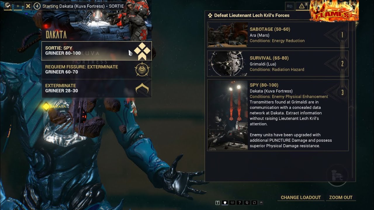 Warframe Dakata (Kuva Fortress) Mission Spy level 80-100 - YouTube
