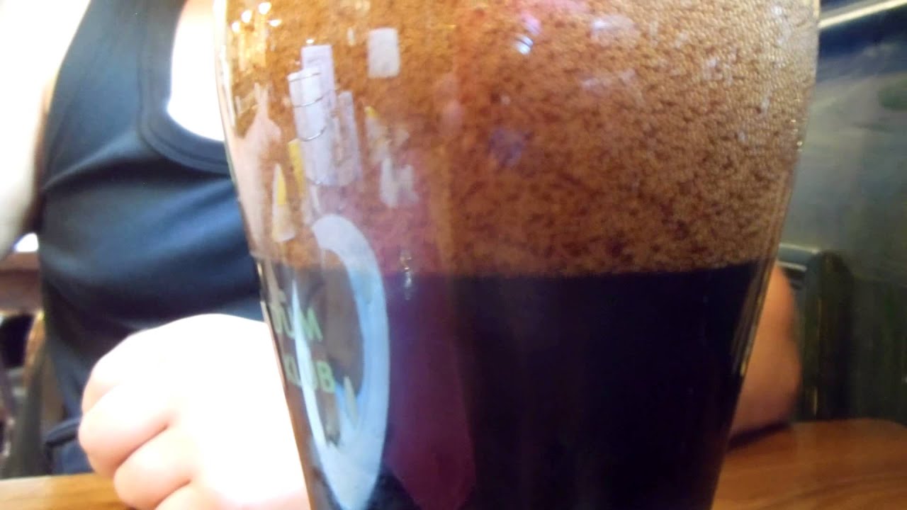 froth over beer - YouTube