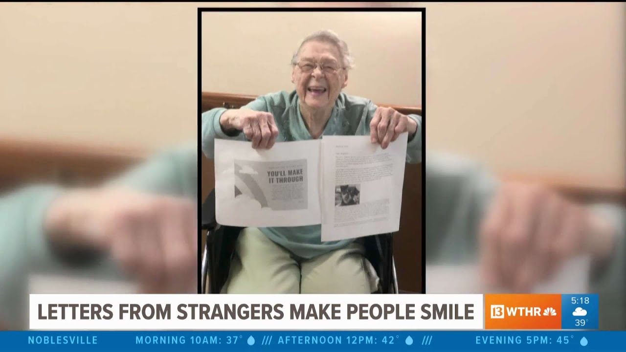 Letters from strangers bring smiles - YouTube