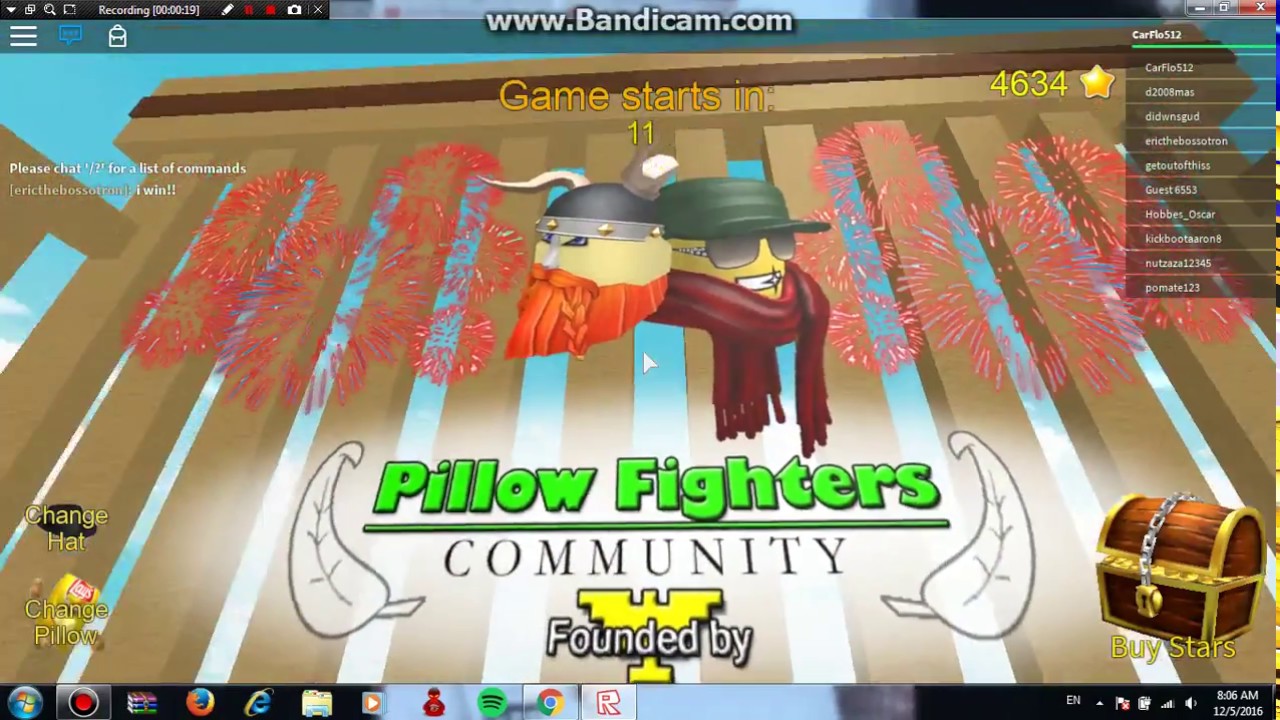 Roblox : Pillow Fight Simulator 2016 (Episode 1 ) I am not lucky enough ...