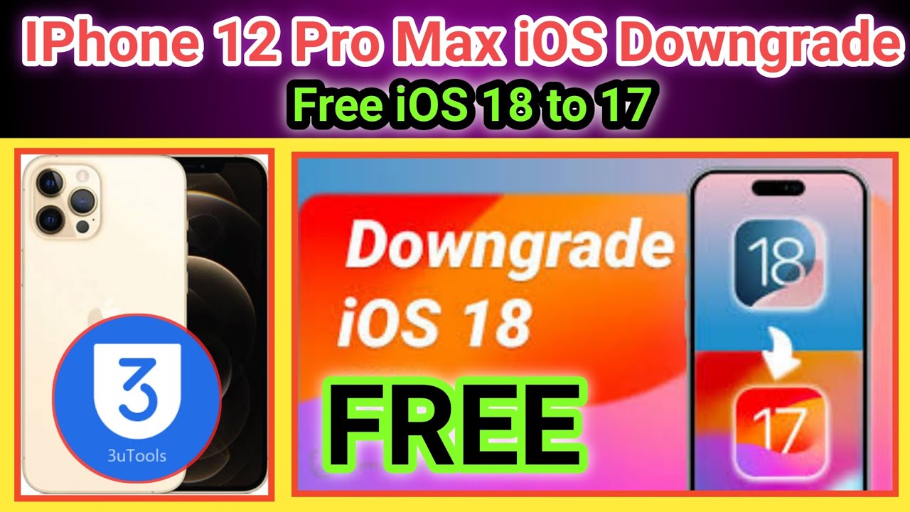 How to Downgrade Iphone 12 Pro Max iOS 18 to 17 free by 3utools | iOS ...
