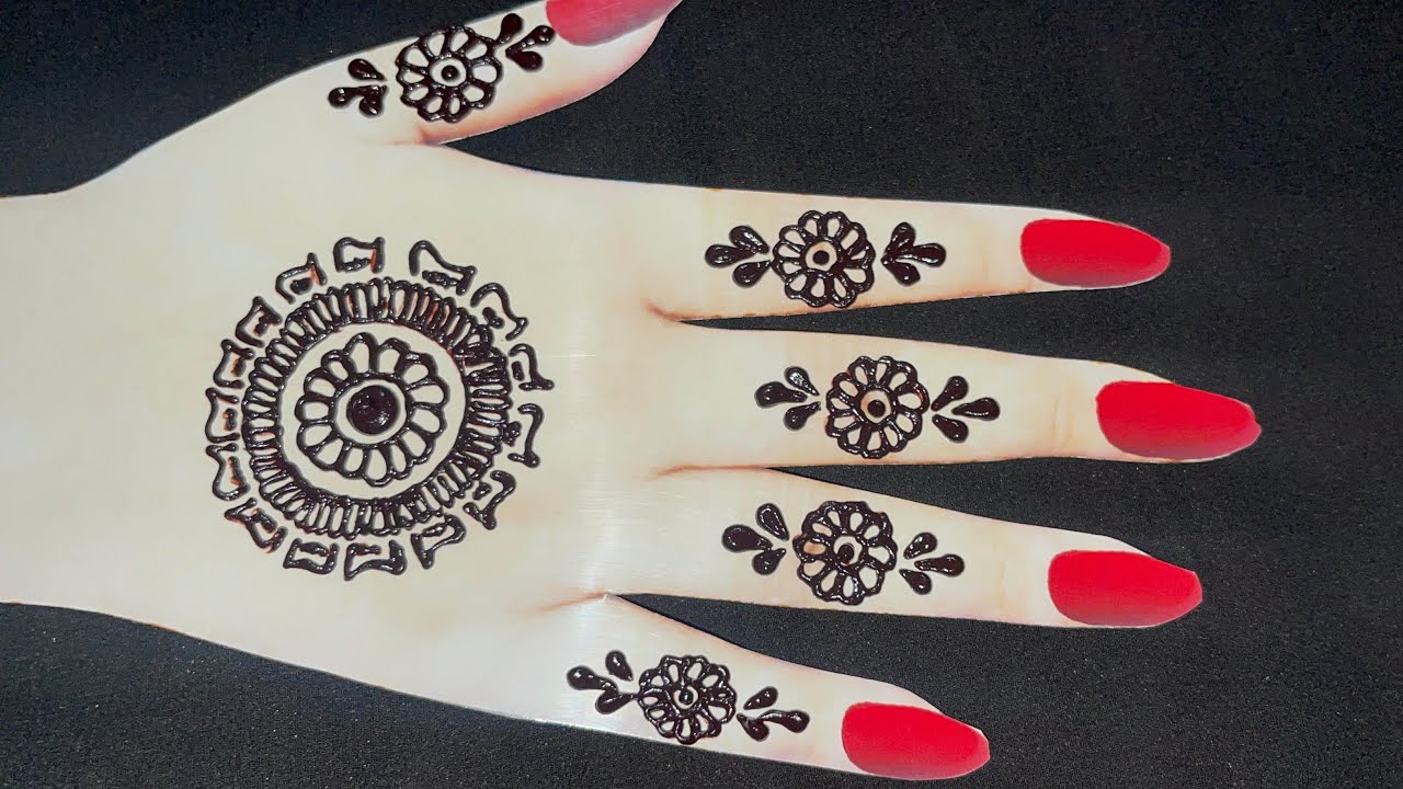 Simple mendhi design must watch and try - YouTube