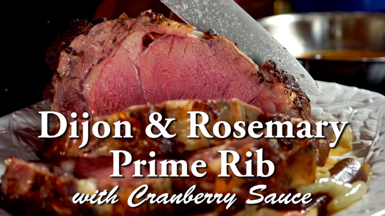 Dijon & Herb Rubbed Beef Roast with Cranberry Sauce - YouTube