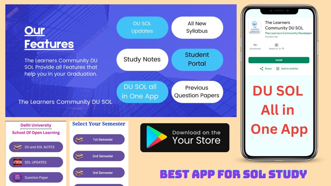 DU SOL All in one App for Study | DU SOL Notes Updates, Syllabus ...
