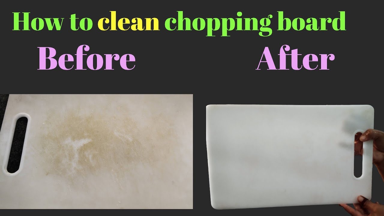 How to clean plastic chopping board/ how to clean white chopping board ...