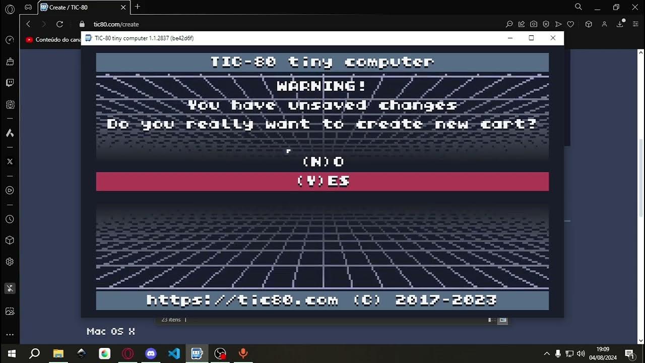 #1 | Tutorial de TIC-80 - Instalando, Apresentando e Comandos Básicos de Console. - YouTube