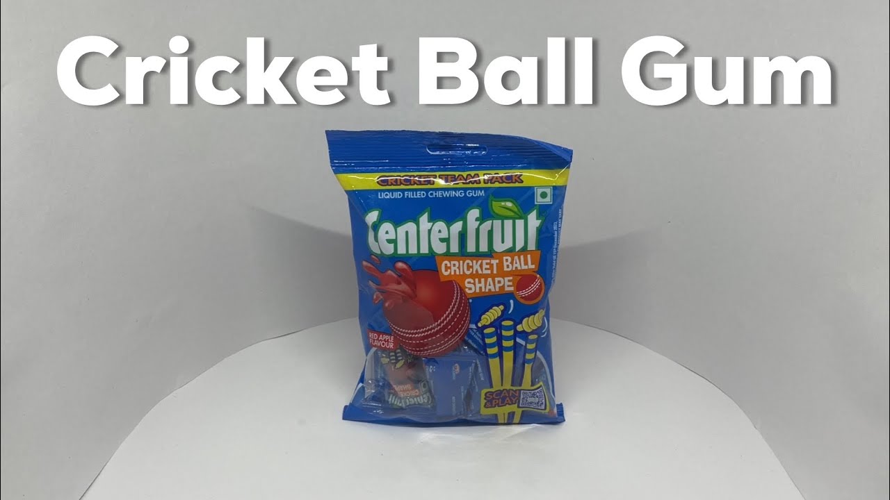 Perfertti Center Fruit Cricket Ball Chewing Gum - YouTube