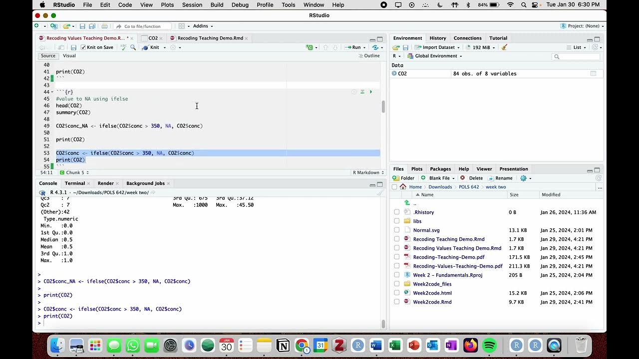 Recoding Values in R - YouTube