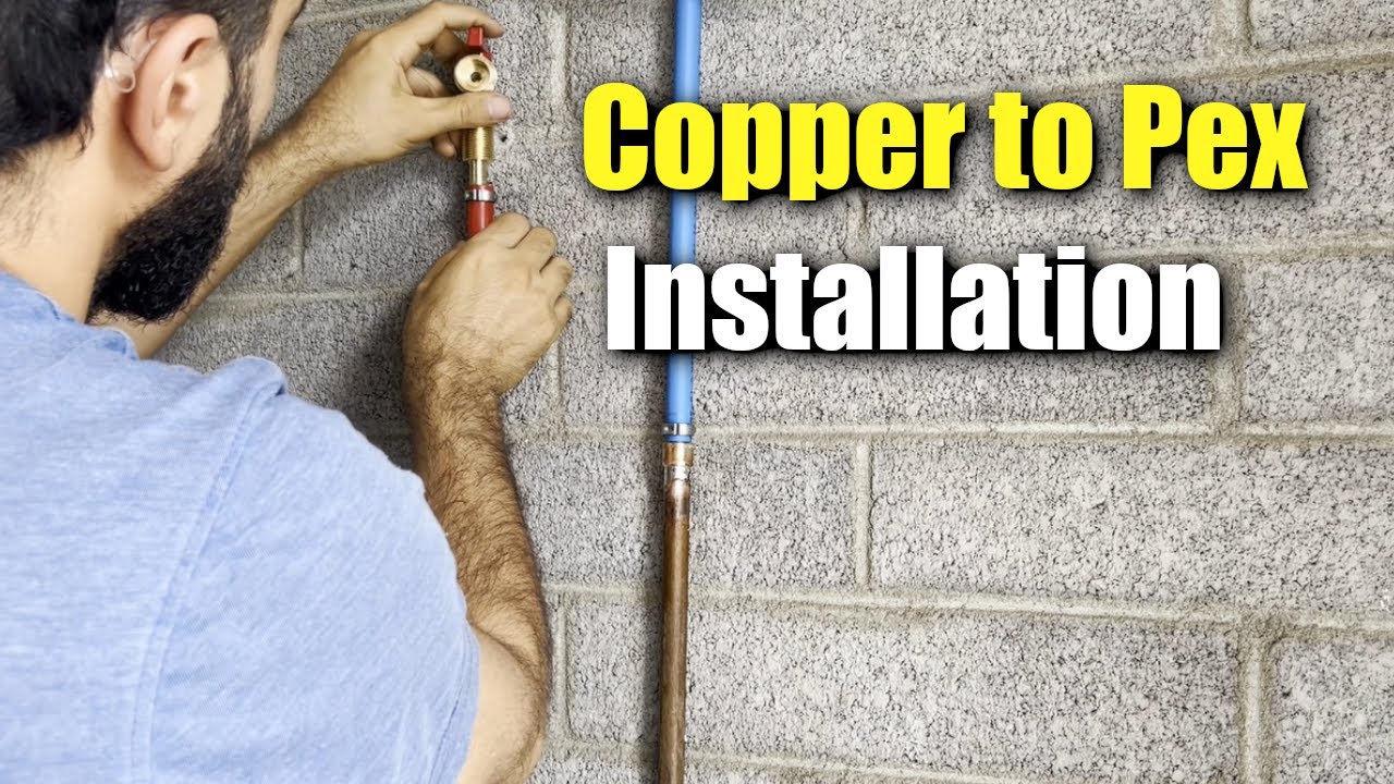 How to Install Pex Pipes and Clamp Fittings - Convert Copper to Pex - YouTube