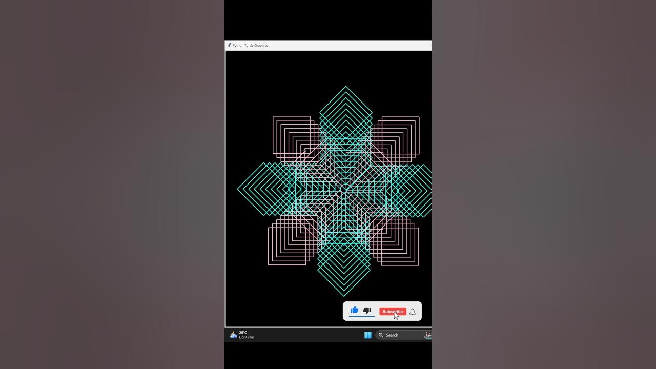 Creating a Hypnotic Spiral With Python Turtle Graphics! #coding #pythonturtle #shorts #python ...