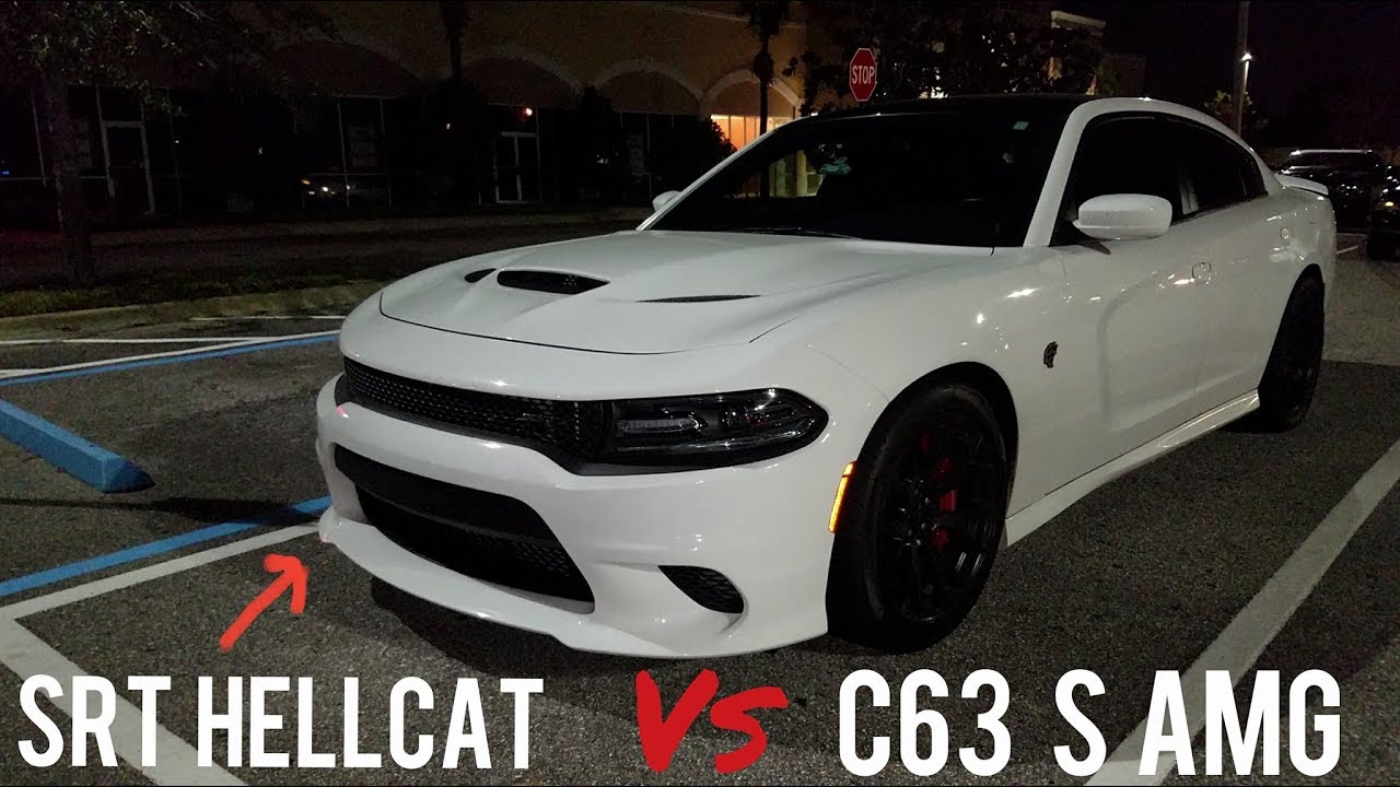Dodge Charger SRT HELLCAT vs Mercedes C63 S AMG + HELLCAT 0-140 Sprint ...