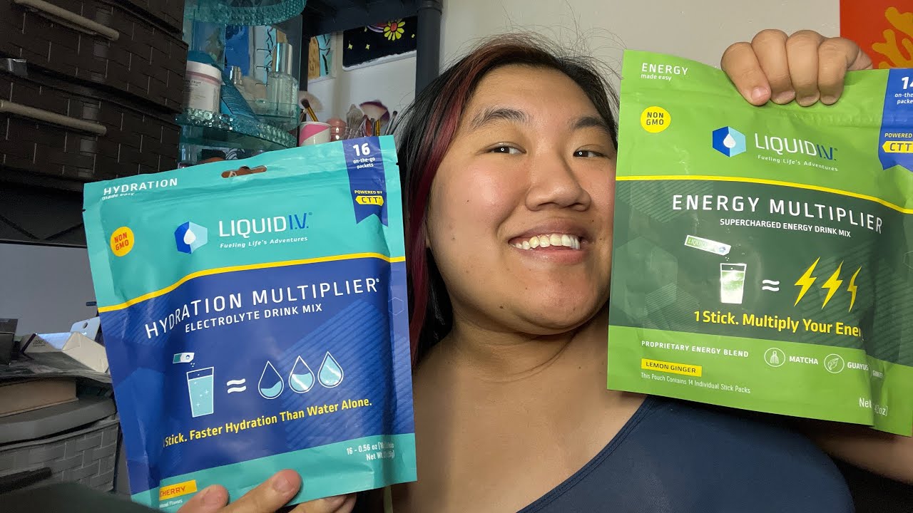 Liquid iv hydration multiplier taste test | golden cherry - YouTube