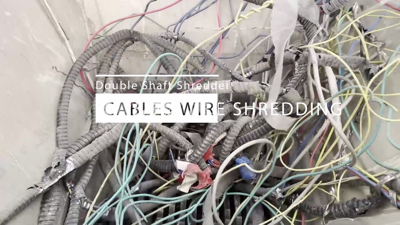 New Designed Double Shaft Shredder For Cable Scraps Shredding - YouTube