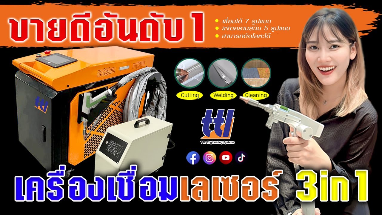 เครื่องเชื่อมไฟเบอร์เลเซอร์ 3in1 รุ่น RL-Series : TTL Laser Welding ...