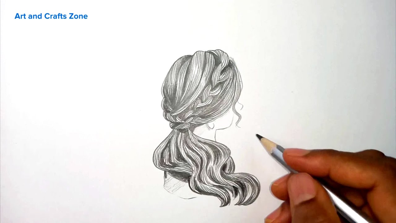 How I Draw Realistic Hair | Tutorial for BEGINNERS. - YouTube