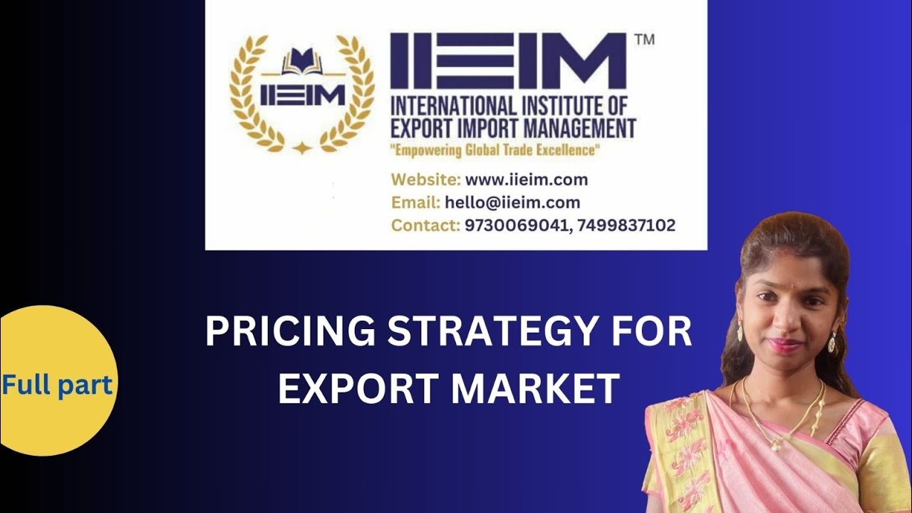 IIEIM PUNE: Export Pricing Strategy for International Market - YouTube