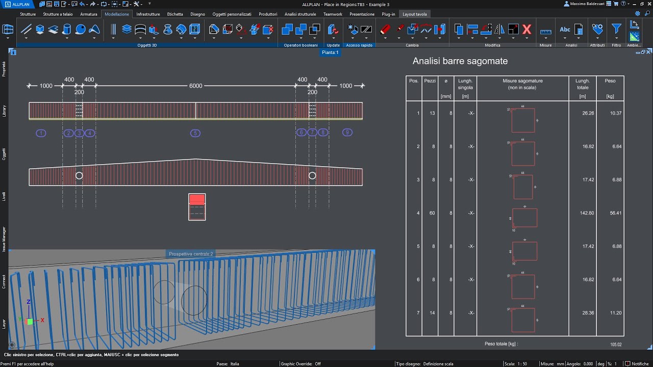 ALLPLAN Rebar Placement in Different Regions - YouTube
