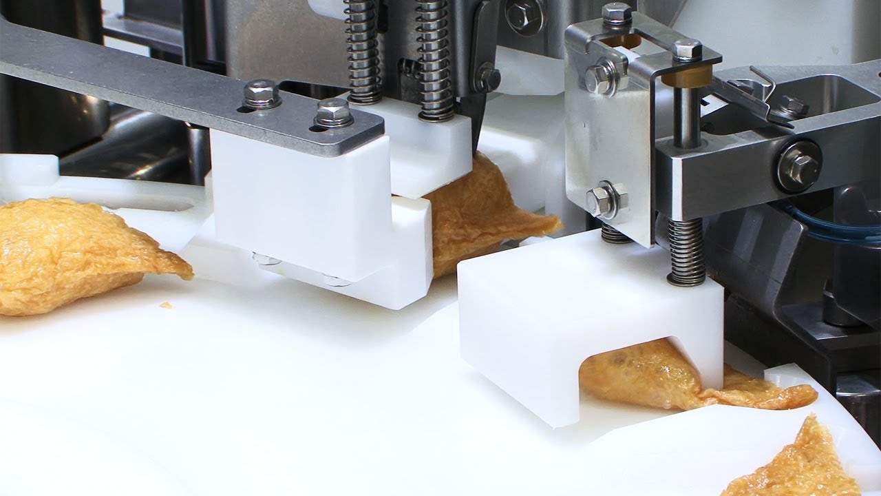 Inari-zushi robot makes 2,500 inari-zushi rolls per hour #DigInfo - YouTube