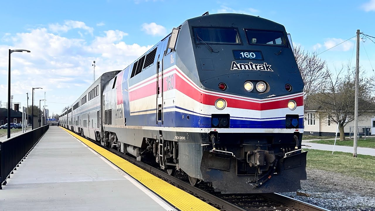 Catching Amtrak 160 the Pepsi can locomotive on both Amtrak 393 and ...