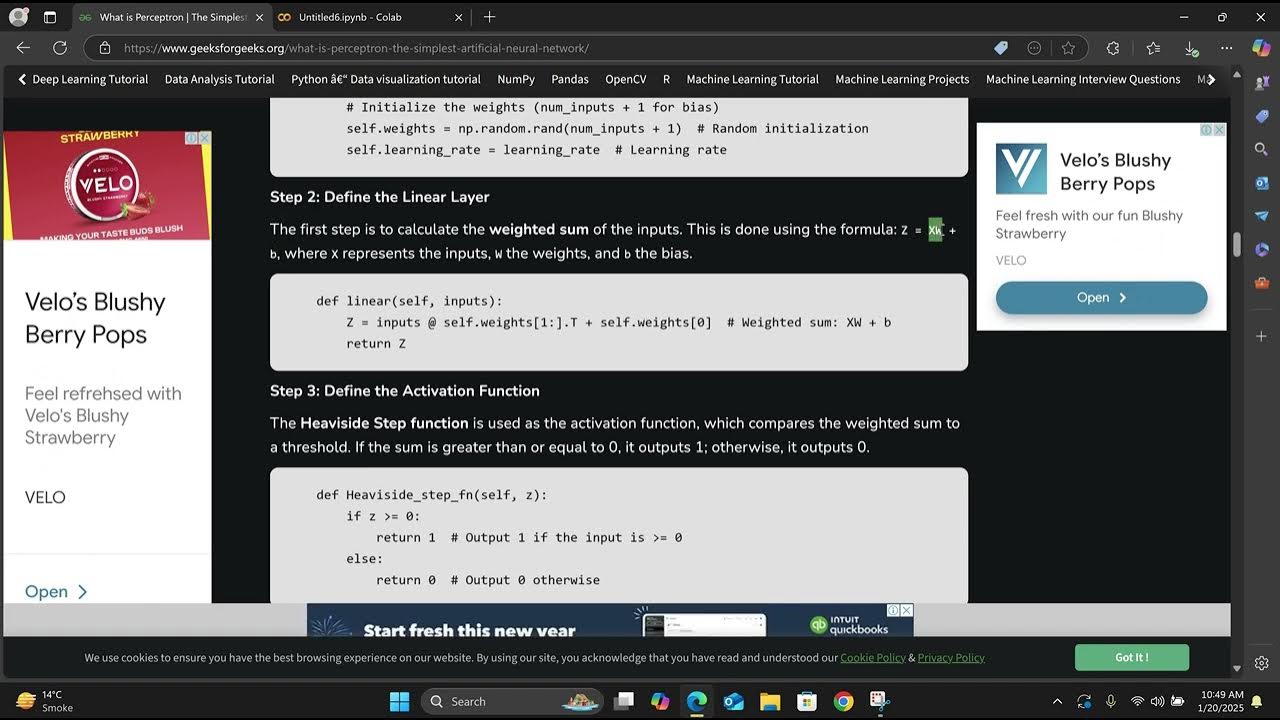 Implement perceptron in python - YouTube