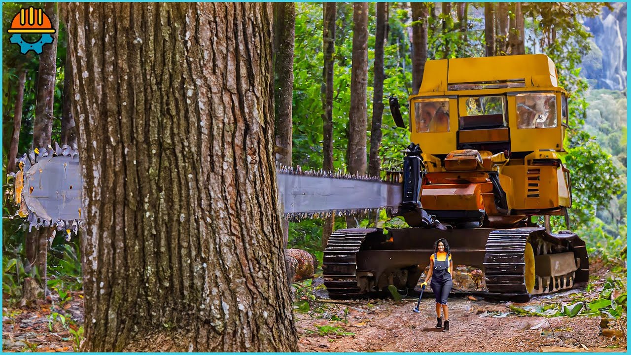 109 Incredible Fastest Big Chainsaw Cutting Tree Machines - YouTube
