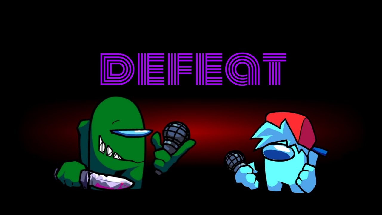 fnf defeat but green impostor sing it - YouTube