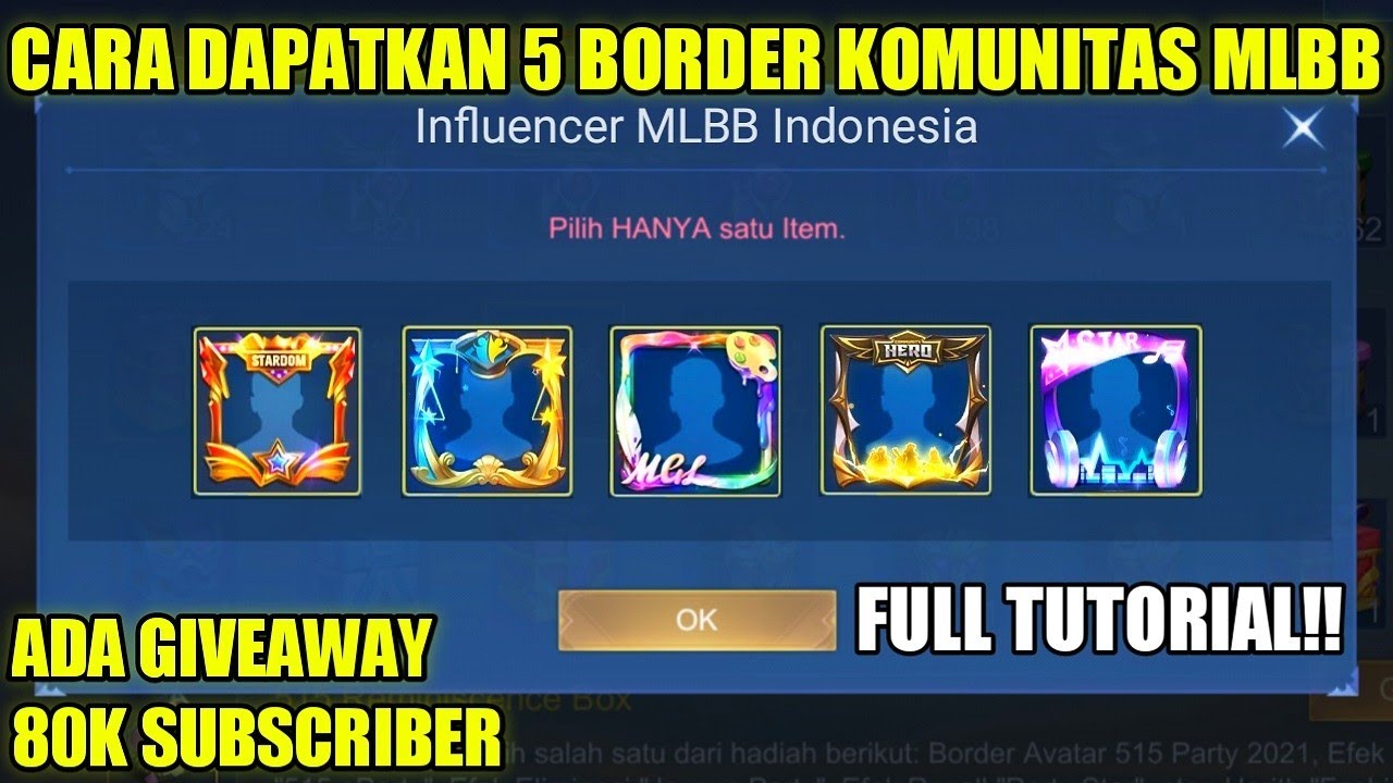 CARA MENDAPATKAN 5 BORDER KOMUNITAS MLBB!! BORDER STARDOM, MGL, COMMUNITY HERO, MSL, STAR ...