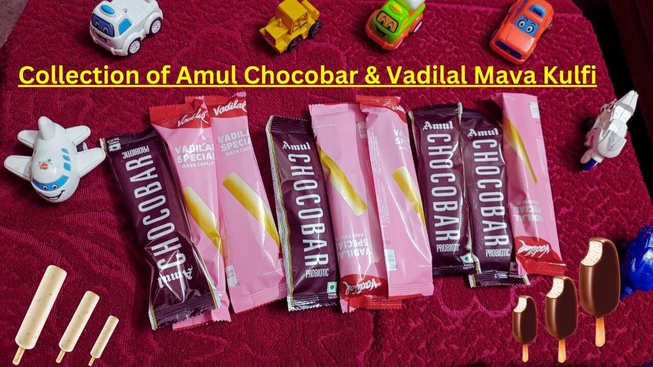Collection of Amul Chocobar & Vadilal Mava Kulfi Unboxing || - YouTube