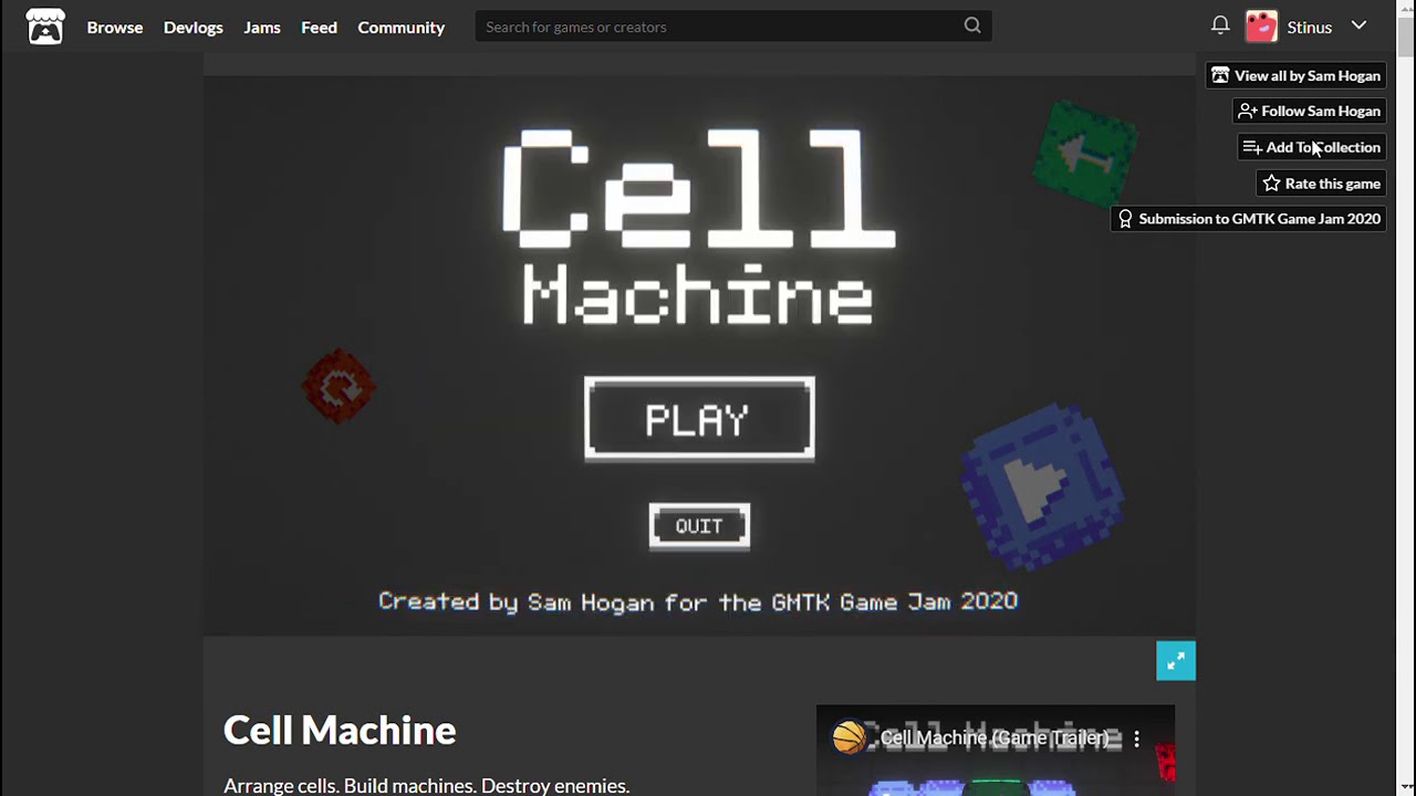 Full walkthrough of Cell Machine by Sam Hogan - YouTube