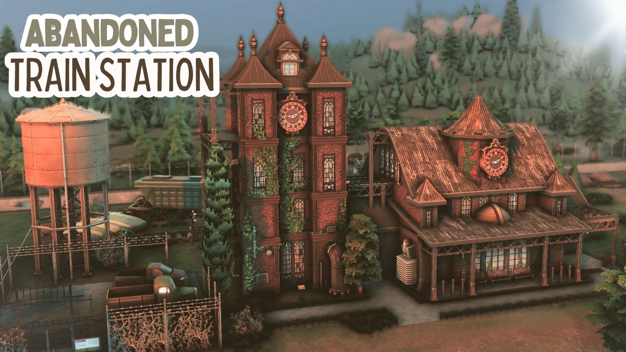 The Abandoned Train Station | The Sims 4 | Stop Motion Build [No CC ...