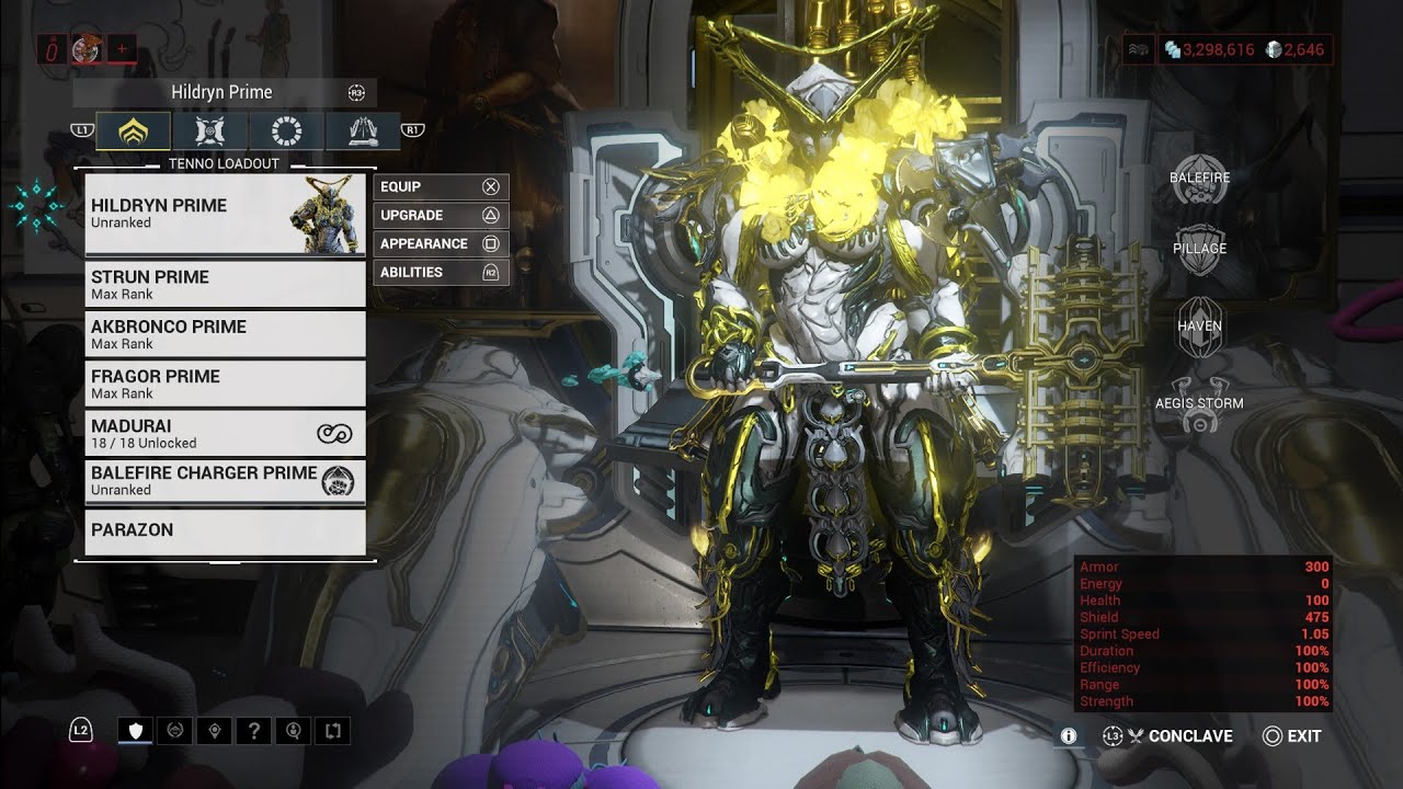 Warframe: Hildryn Prime & Prisma Shade Companion w/Prime Accessories ...