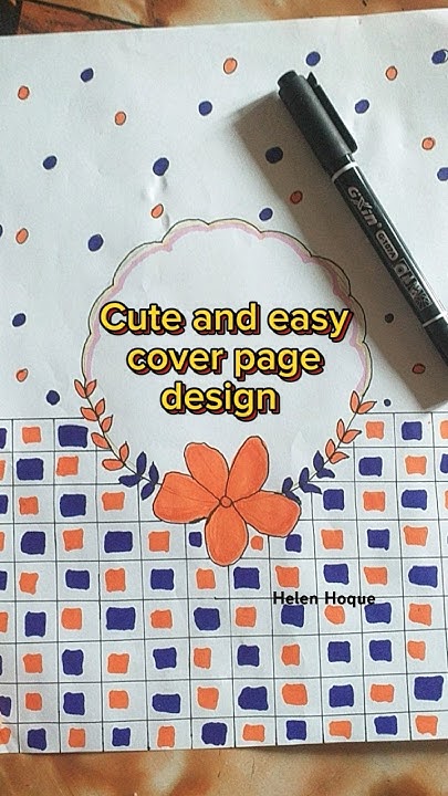 Cute and easy cover page design #art #coverpagedesign #design # ...