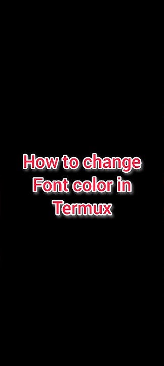 How To Change The Font Color In Termux | Python Coding | #shorts #short ...