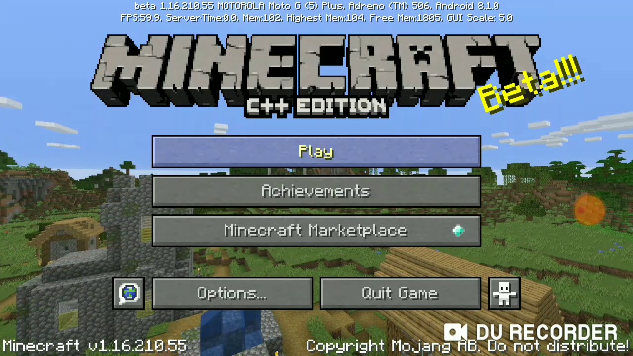 Playing Minecraft C++ edition in Minecraft pe - YouTube