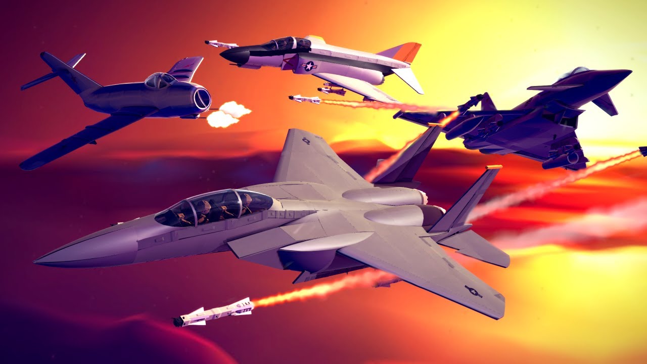 Fighter Jet Dogfights #2 | Besiege - YouTube