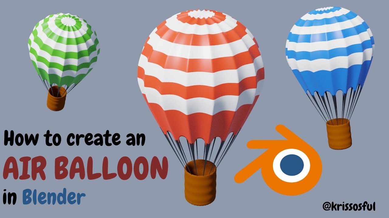 How to create an air balloon in Blender (Tutorial)#blender #howto - YouTube