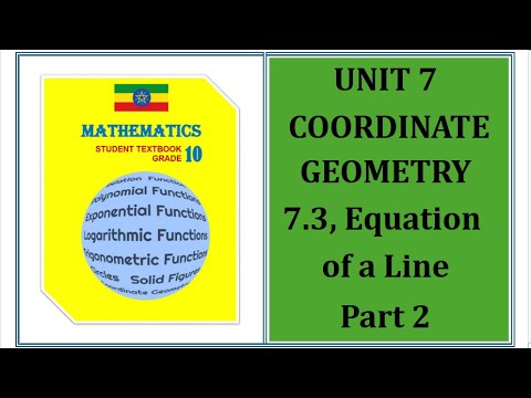 Grade 10 Math, Unit 7.3, Equation of a Line, Part 2 - YouTube