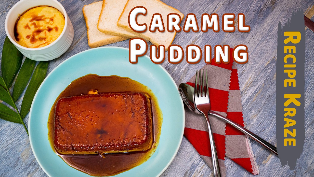 Caramel Bread Pudding Eggless & Without Oven Custard Bread Pudding Yummy Pudding by |Recipe ...