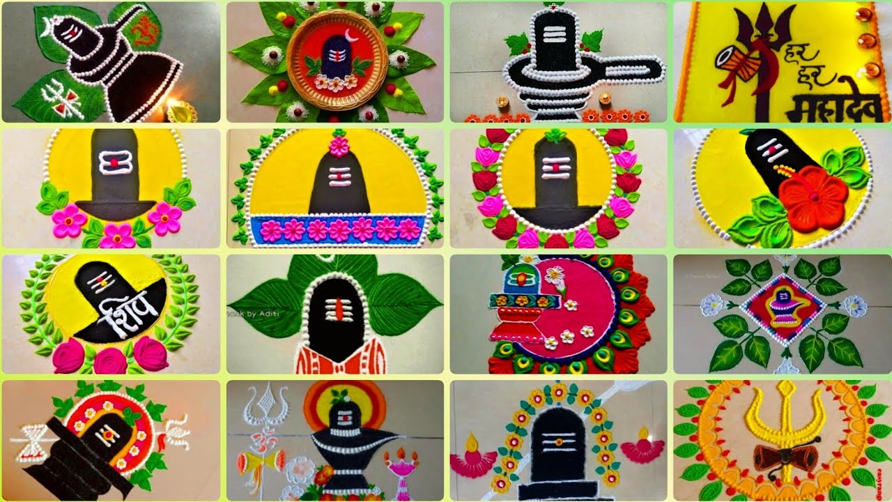 Mahashivratri rangoli designs 2023, Shivratri rangoli designs ...