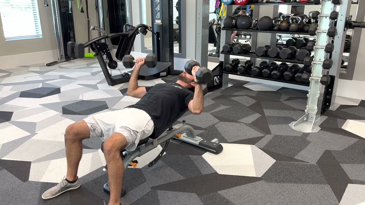 Slight Incline Chest Press - YouTube