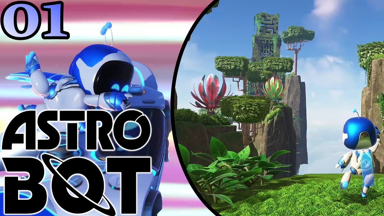 Astro Bot Walkthrough - Part 1 | Sky Garden & Az-Tech Trail - YouTube