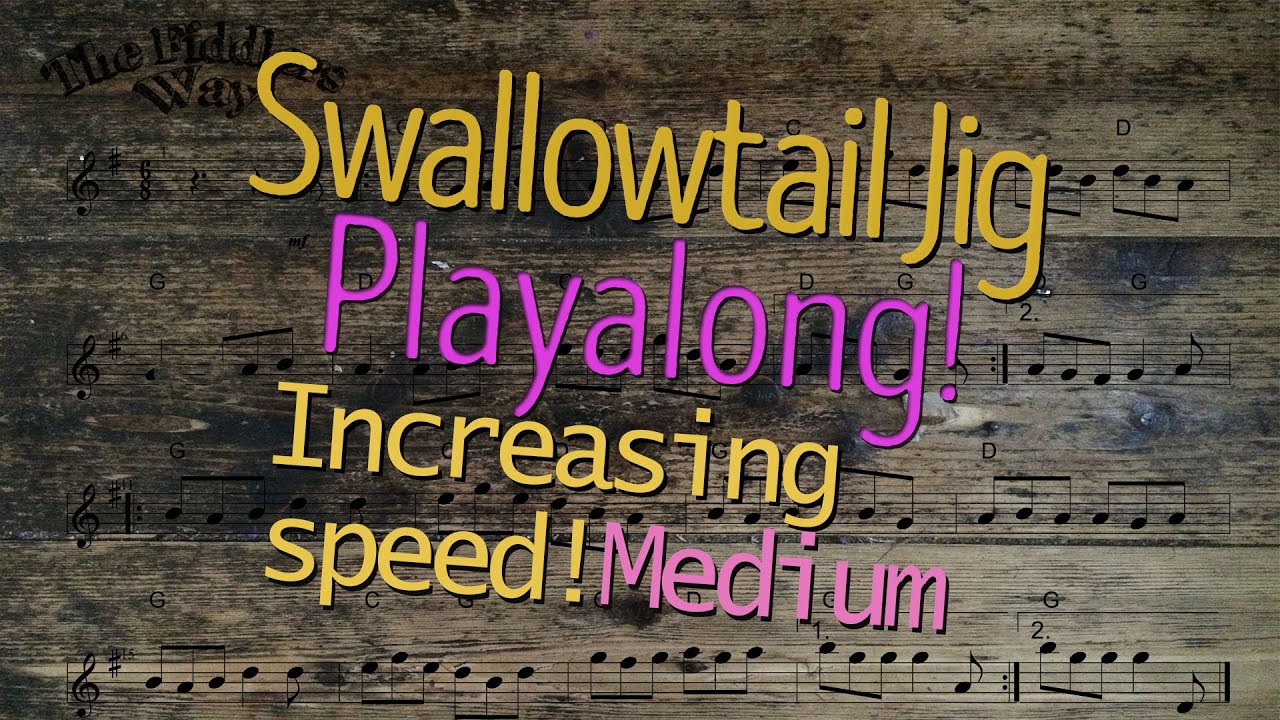 Swallowtail Jig Playalong (Getting Faster) Medium Level - YouTube