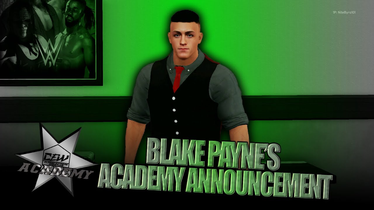 WWE 2k- Blake Payne's CEW Academy Announcement - YouTube