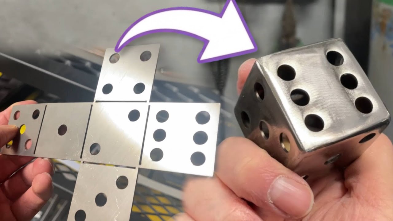 TIG welding stailness steel dice - YouTube