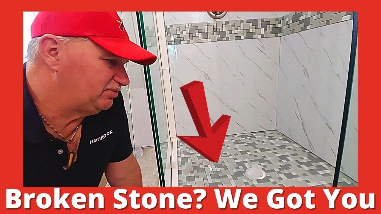 How to Replace Stone In Sistine Stone Shower Pan - YouTube