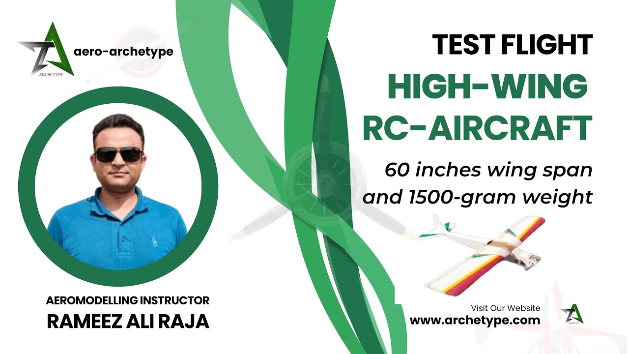 High-wing Trainer RC Aircraft, test flight 🛫 - YouTube